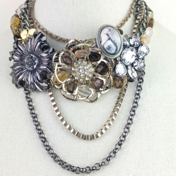 Rocker Diva | Jewelry | Reimagined Silver Gun Metal Multichain Rocker ...